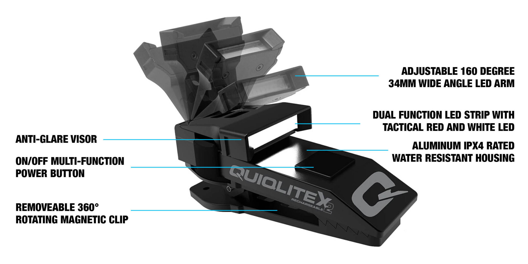 QuiqLiteX2 WhiteLite LED (aluminum housing) - QuiqLite Inc.